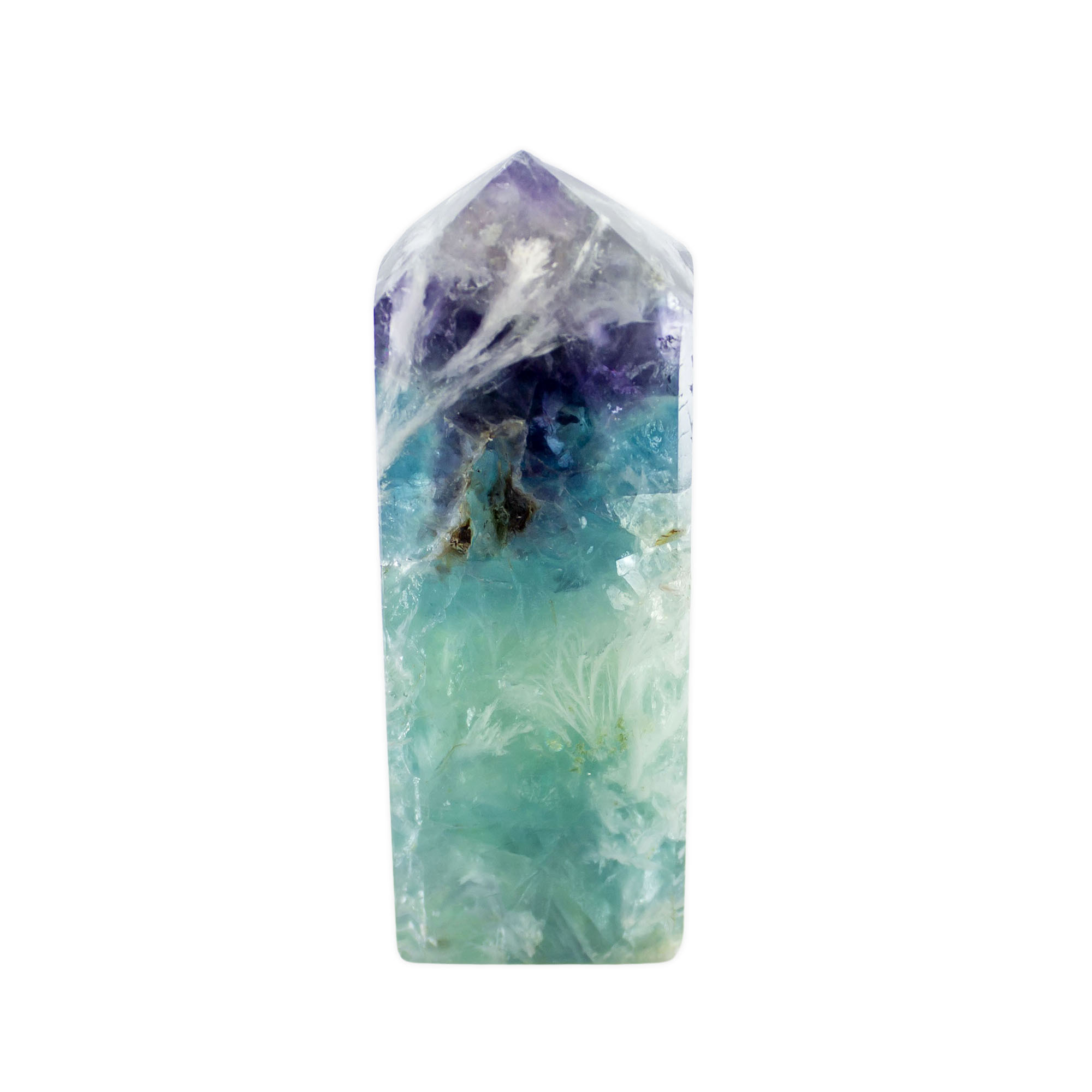 Feather Fluorite Point - Crystal Vaults