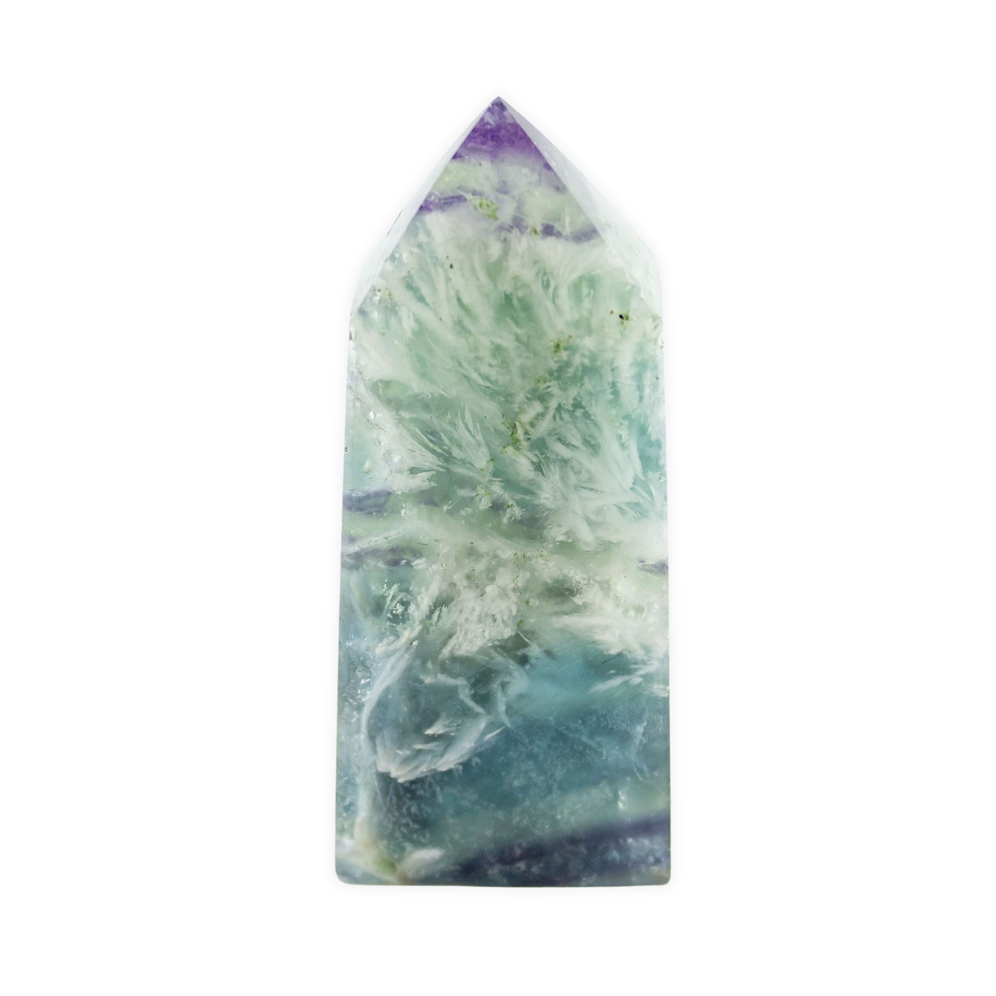 Feather Fluorite Point - Crystal Vaults