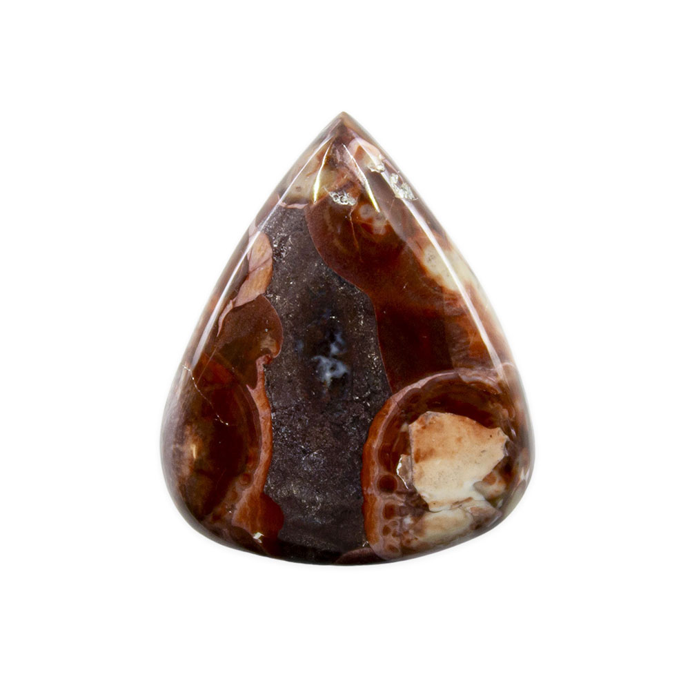 Birds Eye Jasper Pear Cabochon - Crystal Vaults