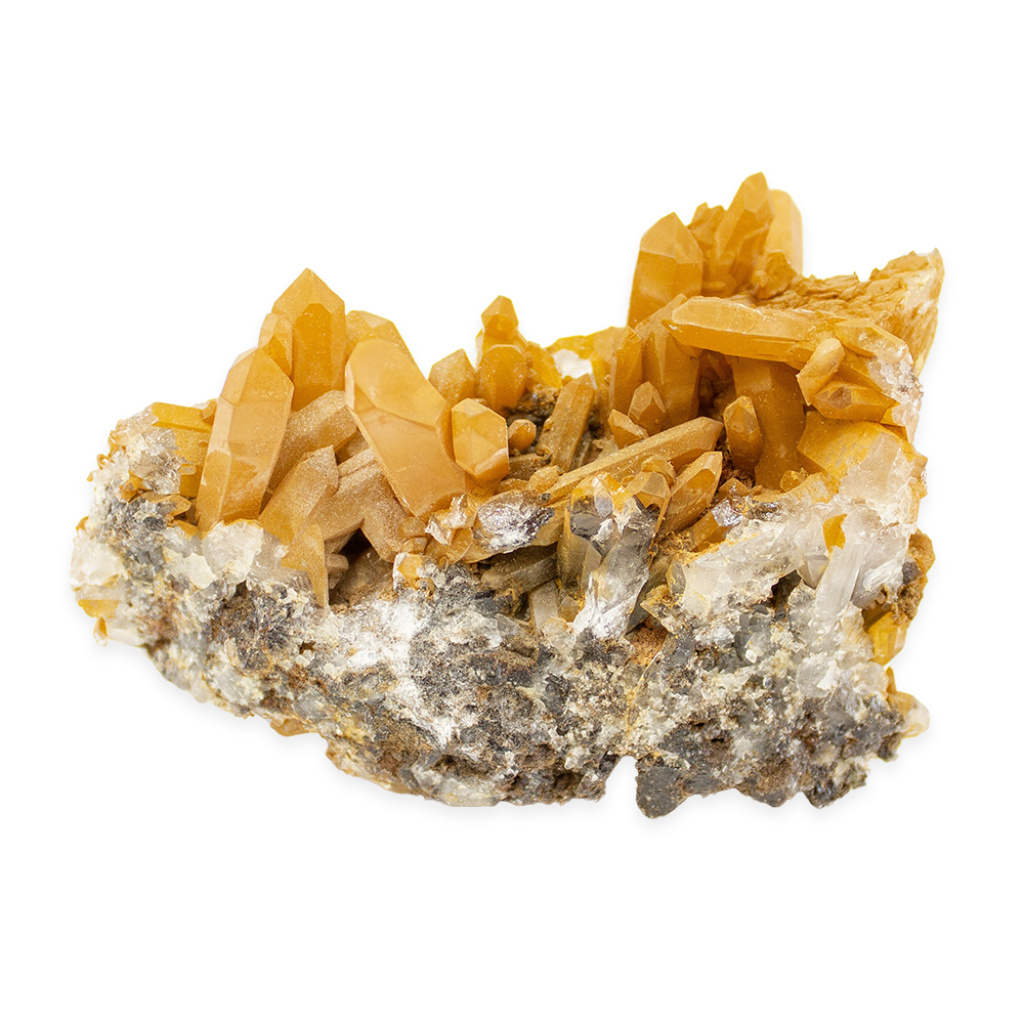 Tangerine Quartz Cluster - Crystal Vaults