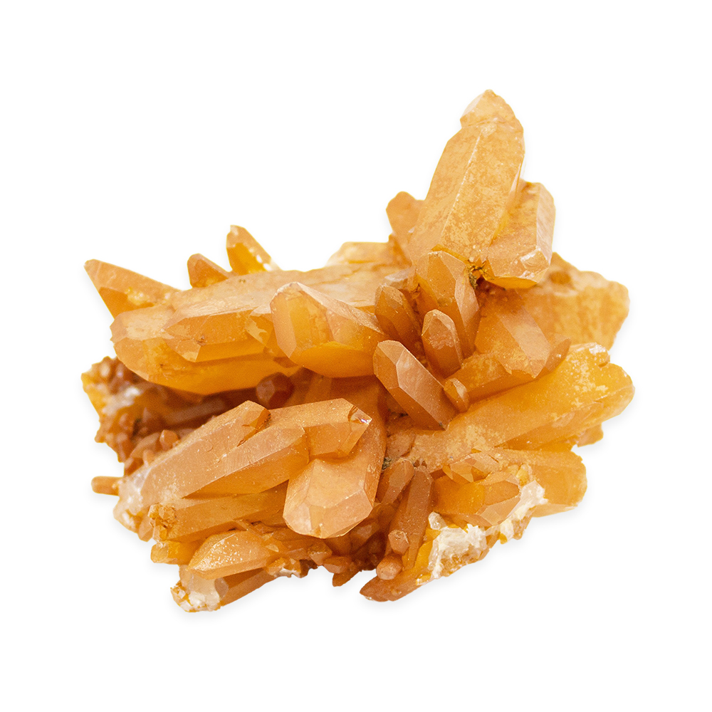 Tangerine Quartz Cluster - Crystal Vaults