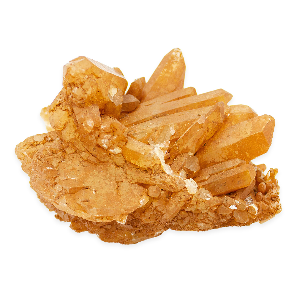 Tangerine Quartz Cluster - Crystal Vaults