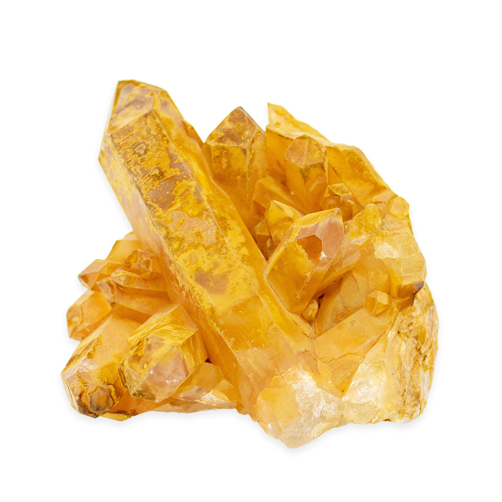Tangerine Quartz Cluster - Crystal Vaults