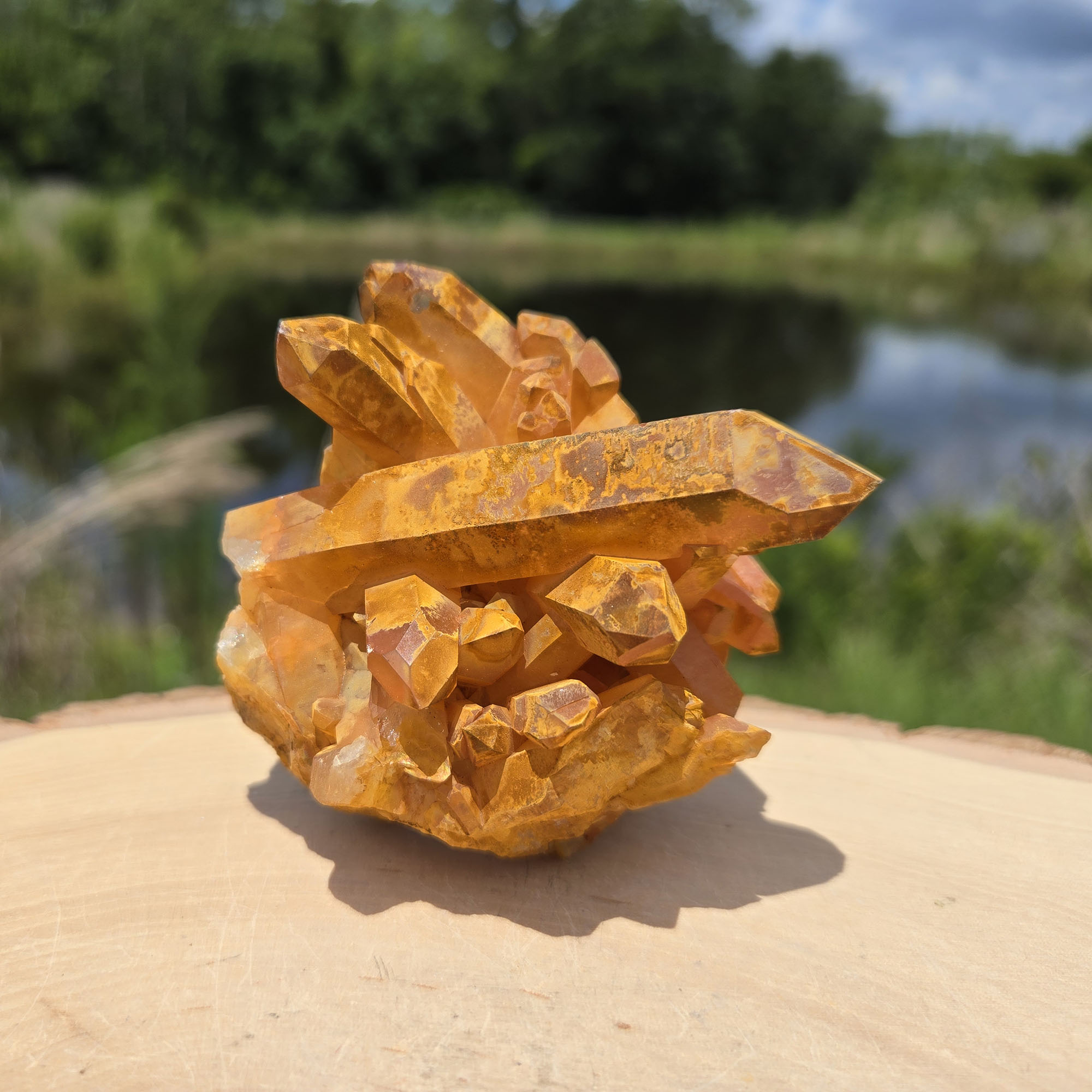 Tangerine Quartz Cluster Crystal Vaults