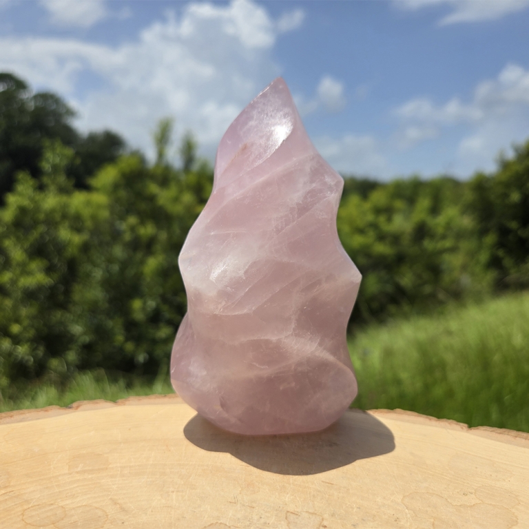 Rose Quartz Flame - Crystal Vaults